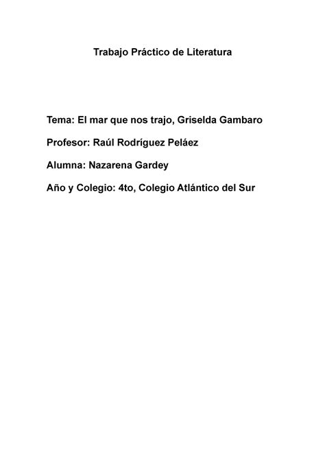 El Mar Que Nos Trajo Es El Analisis Del Libro Junto Con Otros