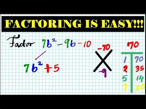 Factoring Made Easy Simplified Great Tips Trinomials Quadratic How To