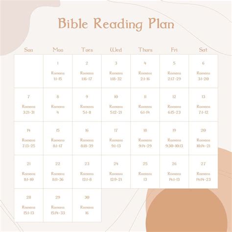 A Printable Bible Reading Plan