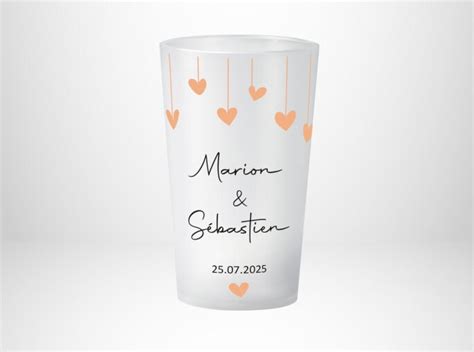 Avis Gobelet Mariage guirlande coeur nude Personnalisé Réutilisable et