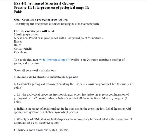 Solved ESS 441 Advanced Structural Geology Practice 11 Chegg