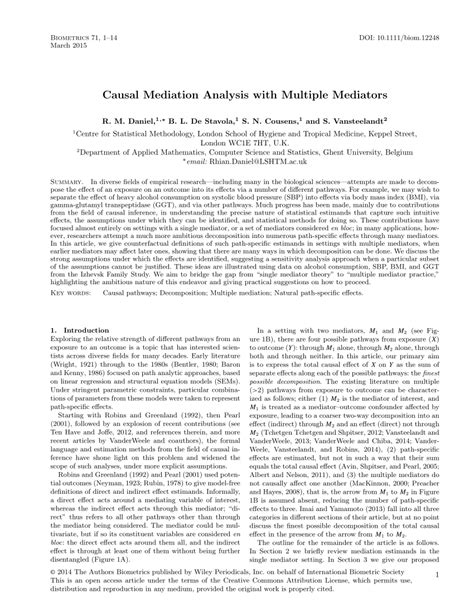 pdf causal mediation analysis with multiple mediators causal mediation analysis with multiple