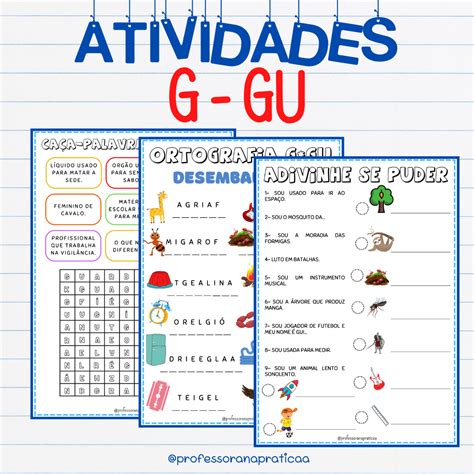 Atividades G GU Patrícia da Silva Professora na pratica