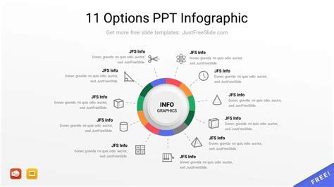 11 Options PPT Infographic 5 Slides Just Free Slide