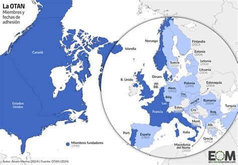 Qué países forman la OTAN Mapas de El Orden Mundial EOM