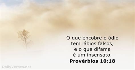 8 de fevereiro de 2016 Versículo da Bíblia do dia Provérbios 10 18