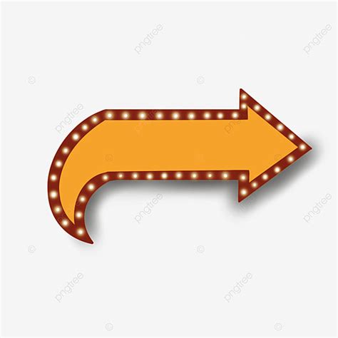 Flecha De Signo De Luz Retro Amarillo PNG Amarillo Retro Medalla De