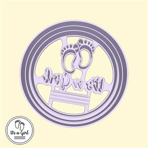 Archivo STL Cortadores De Galletas Para Baby Shower Gender Reveal