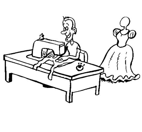 Desenho De Homem Costureira Para Colorir Colorir