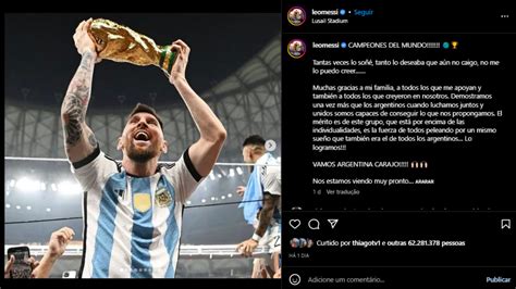 HZ Messi Bate O Recorde De Foto Mais Curtida Do Instagram A Gazeta