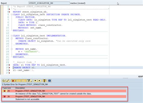 Singleton Class In Abap Go Coding