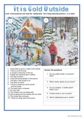 Outside English Esl Worksheets Pdf Doc