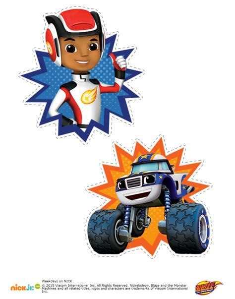 Topo De Bolo Blaze And The Monster Machines 4 Fazendo A Festa Monster
