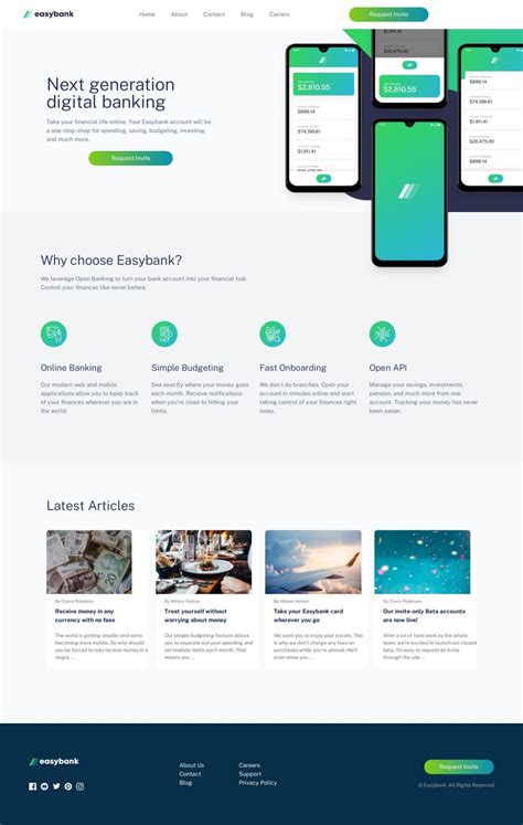 Frontend Mentor Tailwindcss Easybank Landing Page Coding Challenge