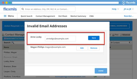 Identify Fix Your Contacts Invalid Email Addresses Flexmls