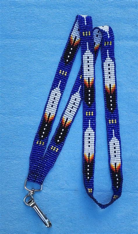 Loom Beaded Lanyard Or Badge Holder Etsy In 2024 Beaded Lanyards