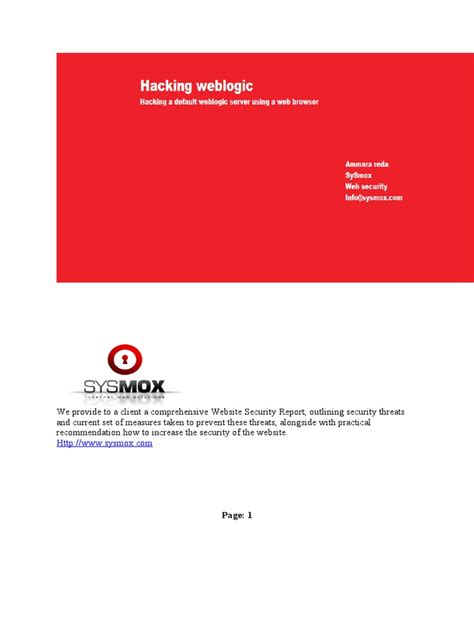 hacking weblogic descargar gratis pdf world wide web internet and web