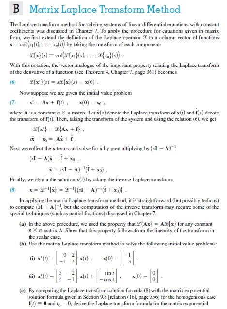 solved the laplace transform method for solving systems of