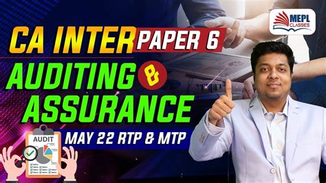 CA Inter Paper 6 Auditing Assurance May 22 RTP MTP Mohit