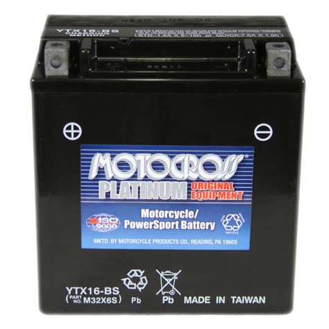 YTX16 BS Yuasa Motocross 12v 230 CCA AGM Power Sport Motorcycle Battery
