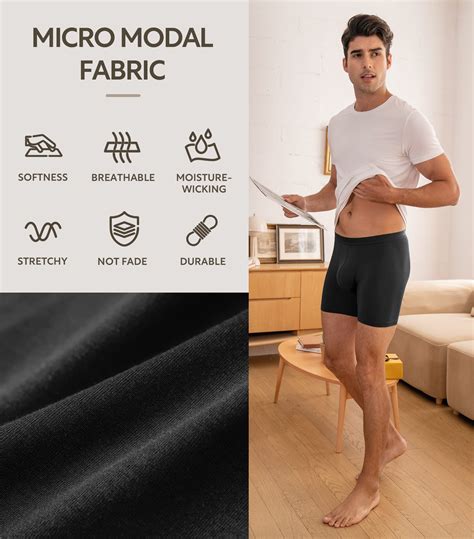 Snapklik David Archy Mens Underwear Micro Modal Dual Pouch Trunks