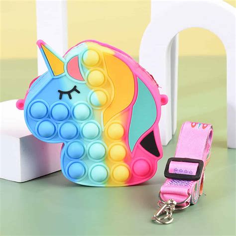 Fidget Toys Pop It Tasje Unicorn Rainbow Fidget Toys Kopen
