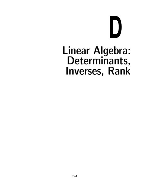 matrix summary pdf matrix mathematics determinant
