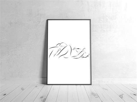 Minimalist Oral Sex Erotic Line Art Oral Sex Art Sensual Line Art Abstract Couple Couple