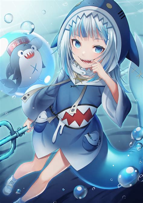Gawr Gura And Bloop Hololive And 1 More Drawn By Noro Assumed Danbooru