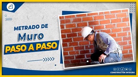 Metrado De Muro De Alba Iler A C Mo Metrar En Obra Y Planos Youtube
