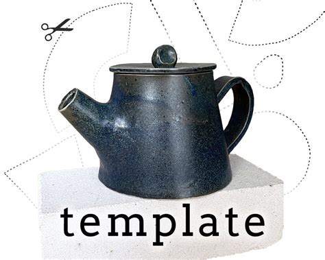 Grounded Teapot Template Slab Pottery Template Pottery Tools Etsy