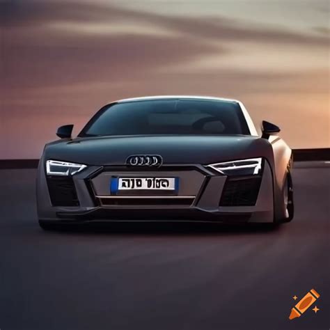 Gray Audi R With Bodykit On A Racetrack On Craiyon