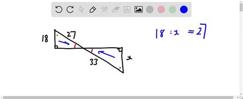 solved find the unknown side length labeled with a variable in the given pair of similar