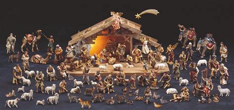 Ulrich Nativity Set 10 Pieces Cm 23 9 1 Inch Hand Painted Val Gardena