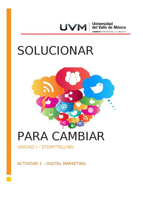ACT 1 Digital Marketing SOLUCIONAR PARA CAMBIAR UNIDAD I
