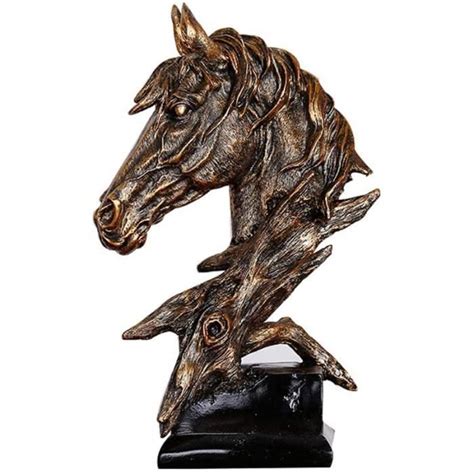 Statue tête de Cheval Figurine Statue décoration de la Maison résine