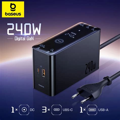 Baseus 240w Digitales Gan Ladeger T Ladeger T F R Lenovo Hp Macbook Usb
