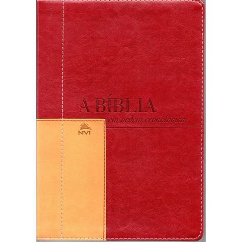Biblia Em Ordem Cronologica Vermelho Mostarda Submarino