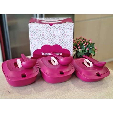 Tupperware Gourmet Server Set Blossom Purple Pink Furniture Home