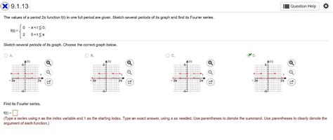 solved the values of the period 2 function f t in one full period are given sketch several