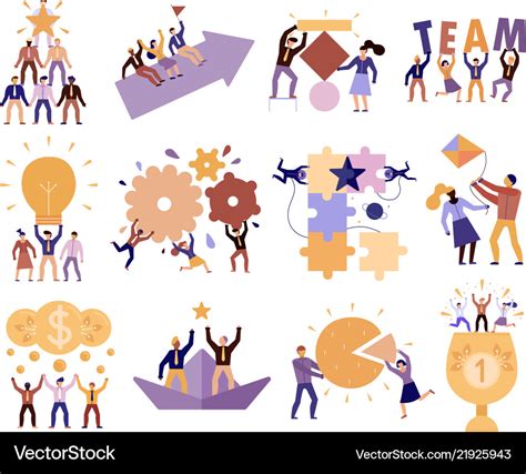 Puzzle Work Team Idea Teamwork Building Cartoon Vector 49 OFF