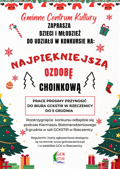 Ogłaszamy konkurs na Najpiękniejszą ozdobę choinkową GCKSTiR w