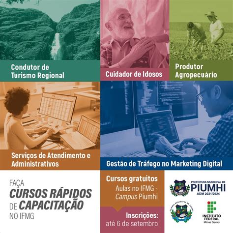 Ifmg Tem Vagas Abertas Para Cinco Cursos De Capacita O Em Piumhi