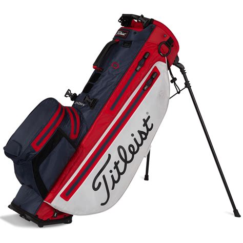 Titleist Players Plus Stadry Waterproof Golf Stand Bag White Navy Red
