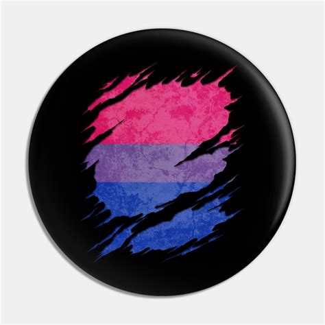 Bisexual Pride Flag Ripped Reveal Bisexual Pride Pin Teepublic
