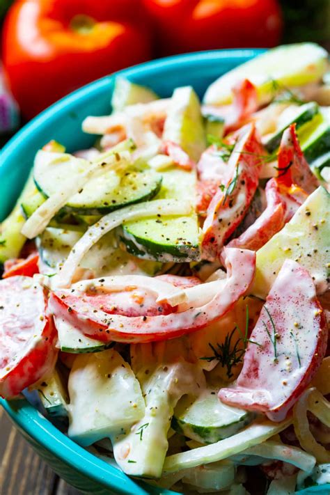 Creamy Tomato And Cucumber Salad Spicy Southern Kitchen