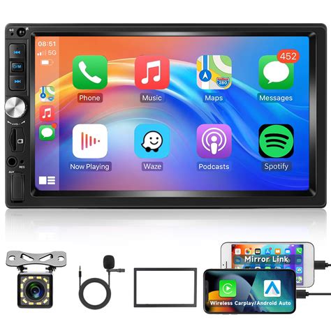 Buy 2 Din Car Stereo With Carplay Android Auto Hodozzy 7 Inch Touch