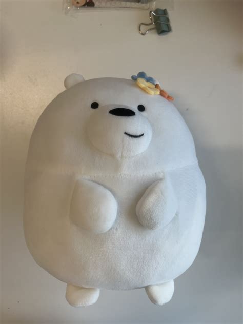 We Bare Bears 7 8in Round Plush Toy Ice Bear MINISO Bahrain