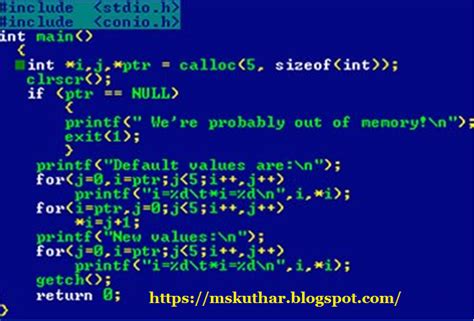 calloc function in c