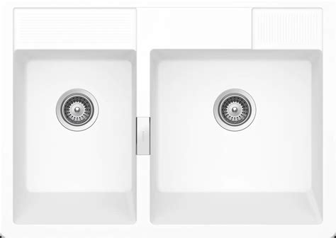Evier Timbre d office 1 bac avec égouttoir Quartz et résine KALLIO